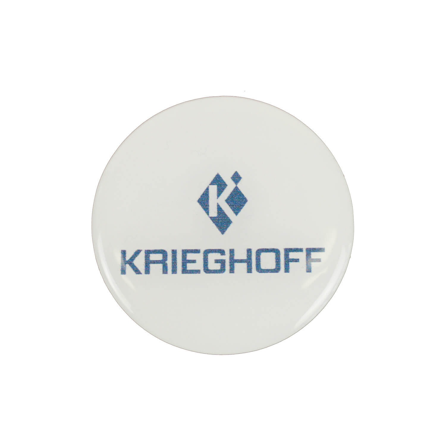 Krieghoff 3D Domed Logo Sticker, White | Krieghoff